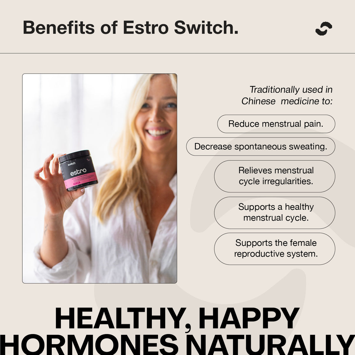 Estro Switch | 30 Serves | Hormone support formula | Vegan Friendly ...