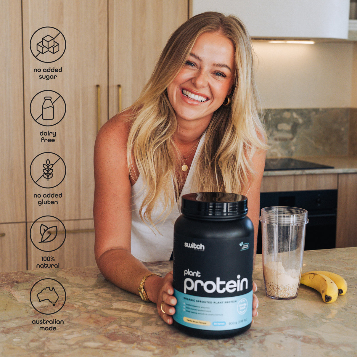 Protein Switch | Organic Vegan Blend | Added Digestive Enzymes | No ...