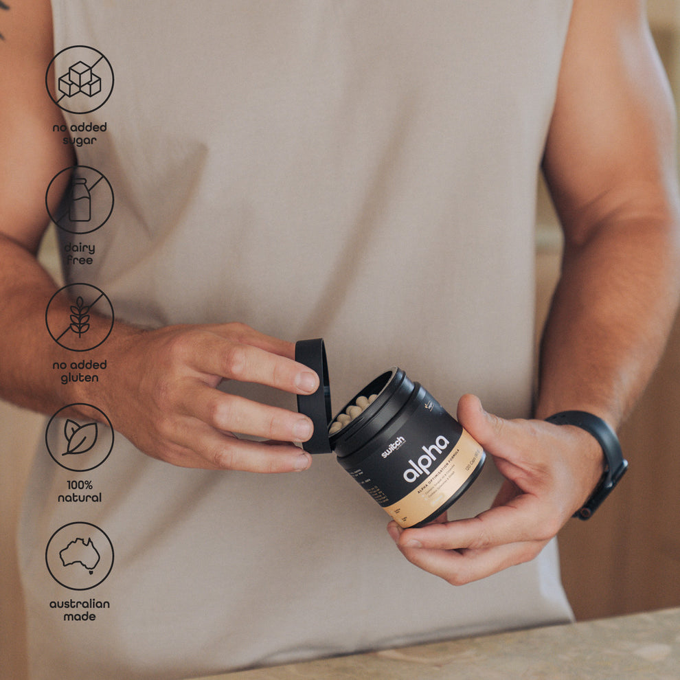 Alpha Switch | Male support formula | Vegan Friendly | Gluten, lactose ...