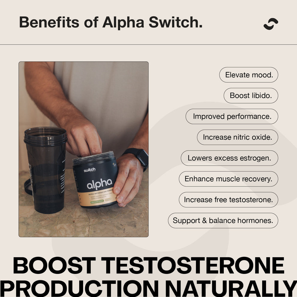 Alpha Switch | Male support formula | Vegan Friendly | 30 day money ...
