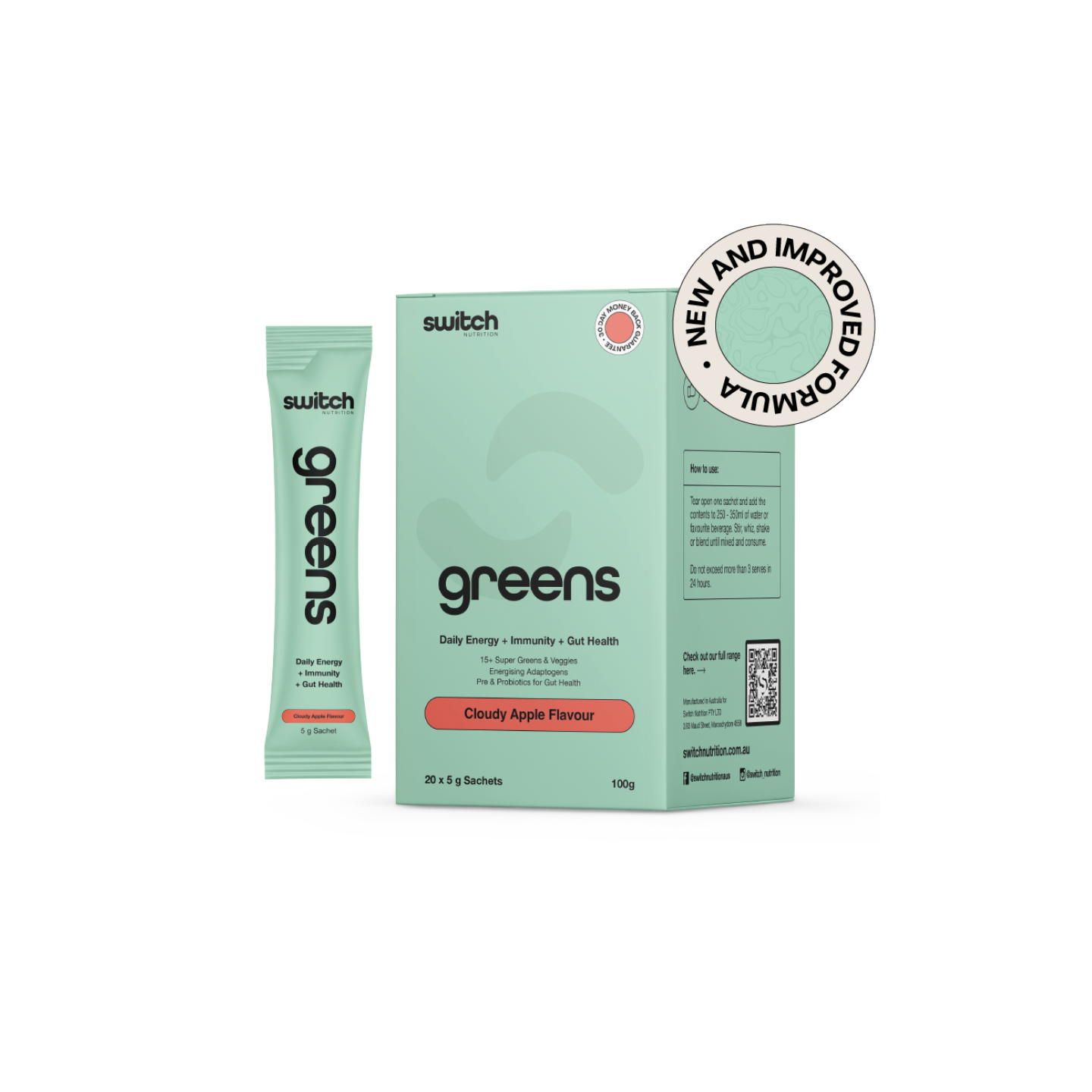 Greens Sachet Box – Switch Nutrition