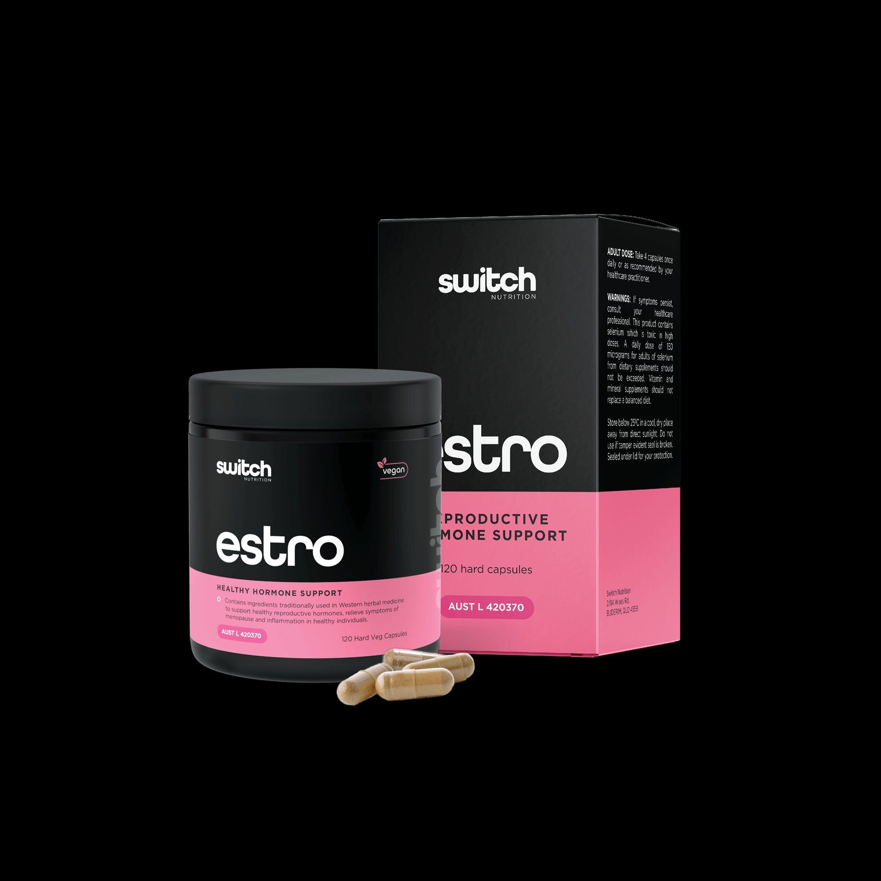 Estro Switch | 30 Serves | Hormone support formula | Vegan Friendly ...